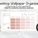 Desktop Wallpaper Organizer Aesthetic, Customizable With Canva, School ...