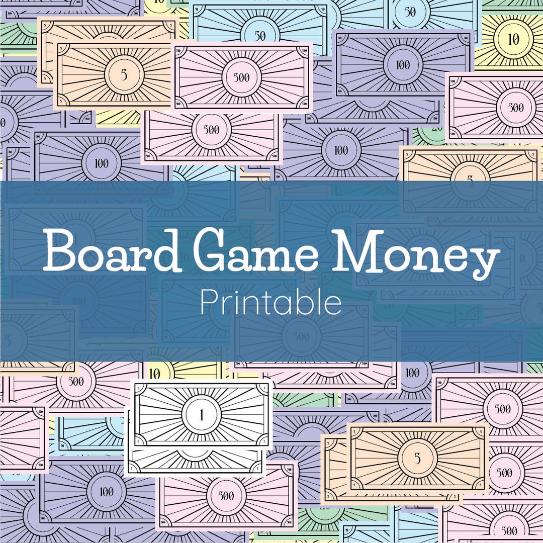 Board Game Money Printable - Etsy