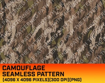 Mossy Maple Tree Camouflage Seamless Digital Pattern, Camo, Hunting ...