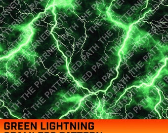 green lightning black background