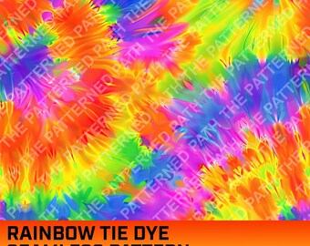 Rainbow Tie Dye Pattern - Digital Download - Etsy