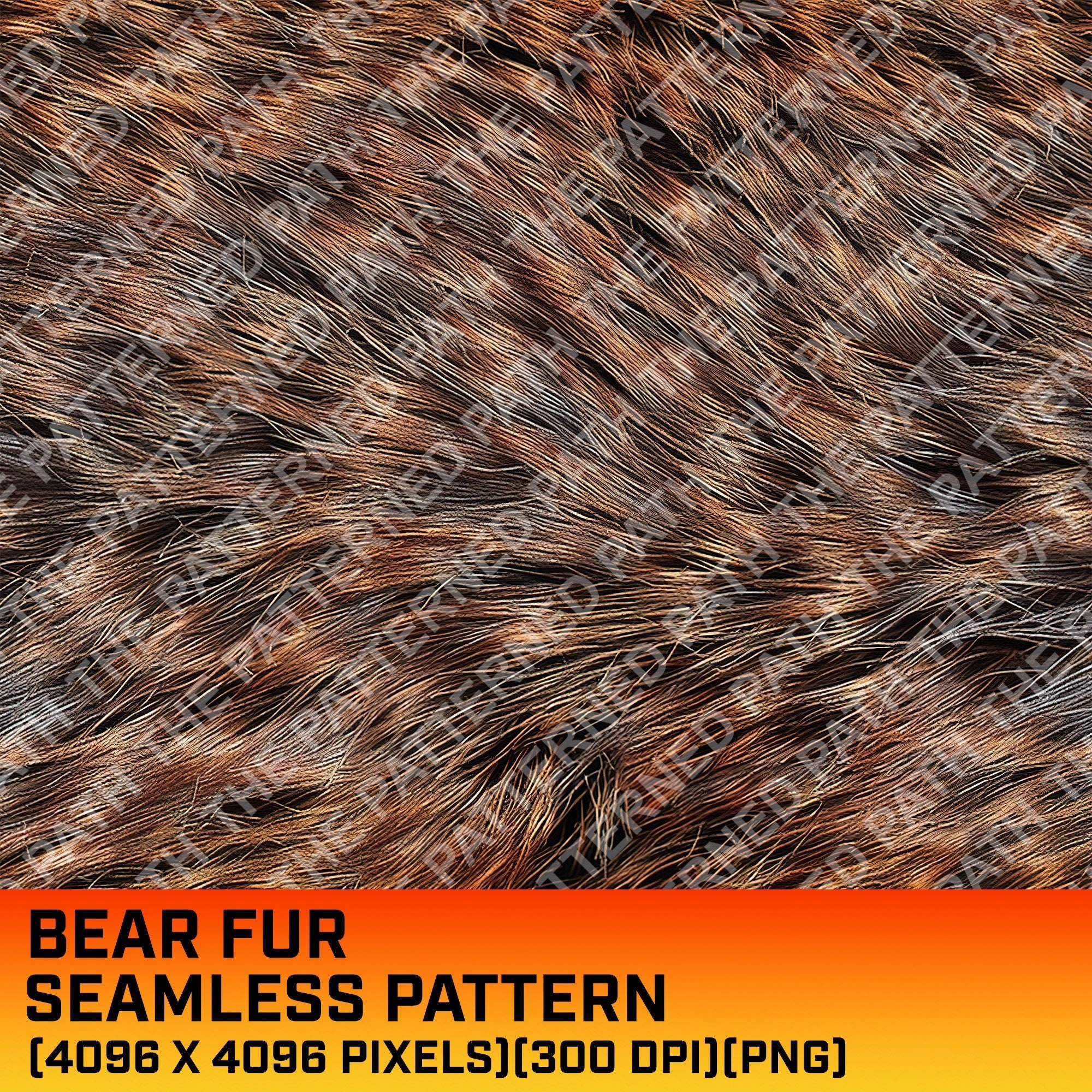 Bear Animal Fur Digital Seamless Texture Pattern, Fur Pelt Texture ...
