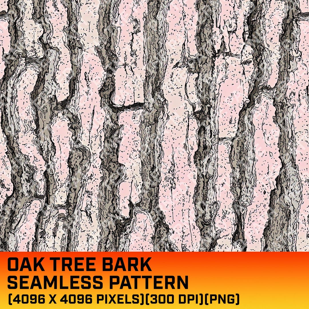 Pink Oak Tree Bark Camouflage Pattern, Digital Paper, Hunting Camo ...