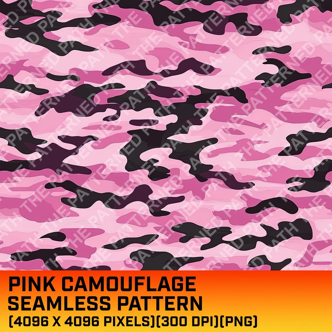 Pink Camouflage Seamless Digital Pattern, Colorful Camo Digital Paper ...