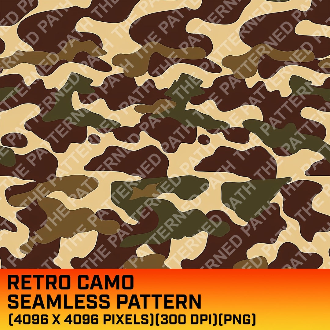 Vintage Old School Digital Camo Pattern, Seamless File, Duck Hunting ...