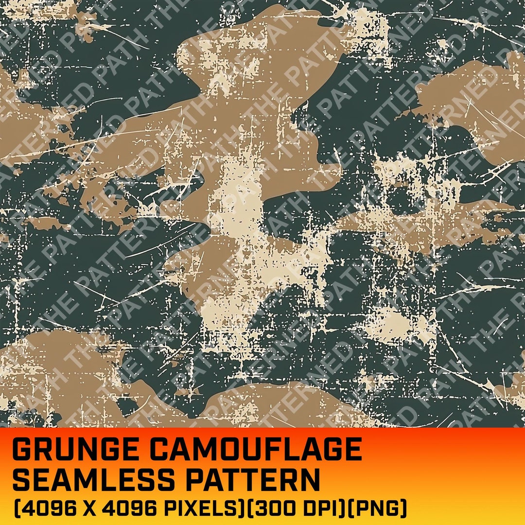 Grunge Camouflage Digital Seamless Pattern, Tactical Camo, Hunting ...