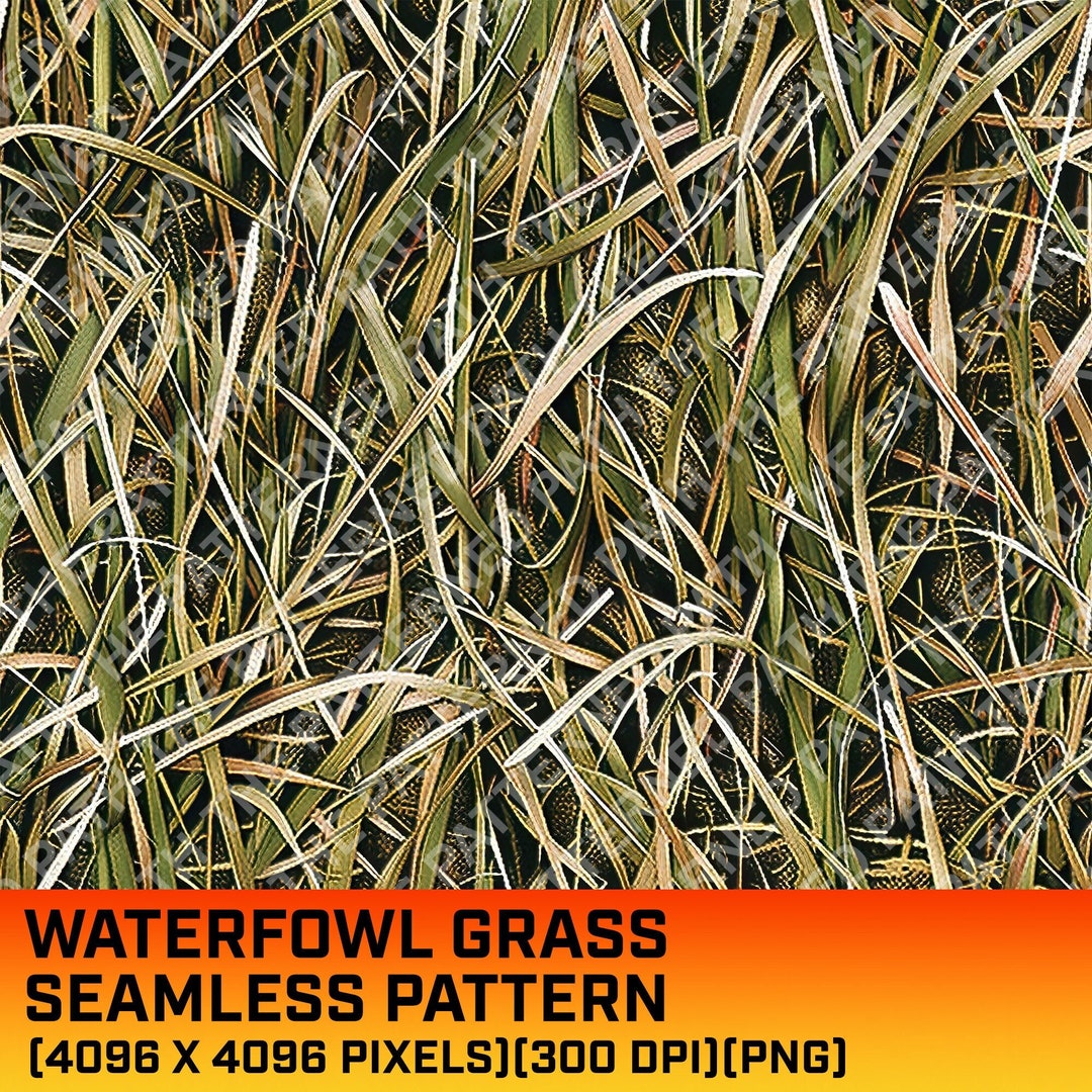 Waterfowl Grass Camouflage Digital Pattern, Seamless Pattern, Hunting ...