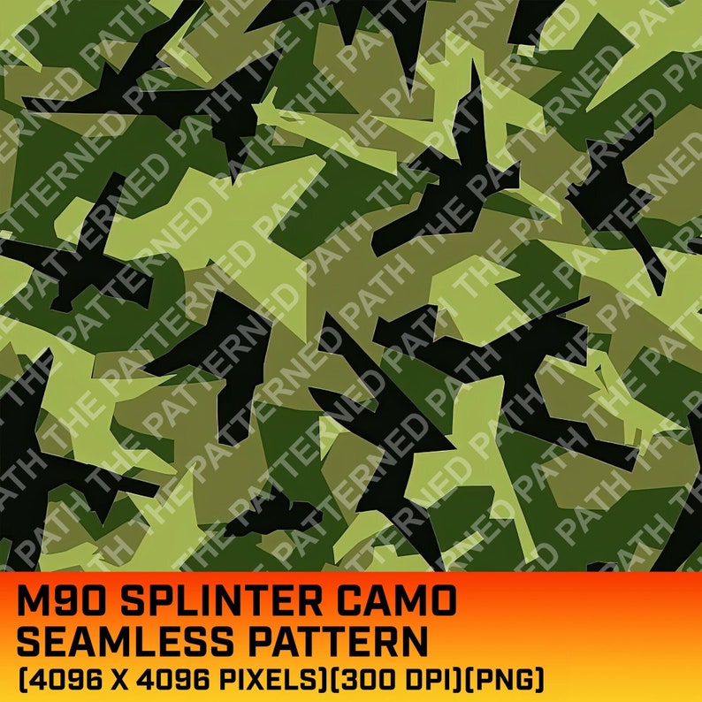 M90 Splinter Camo Digital Seamless Pattern, Army Tactical Camouflage ...