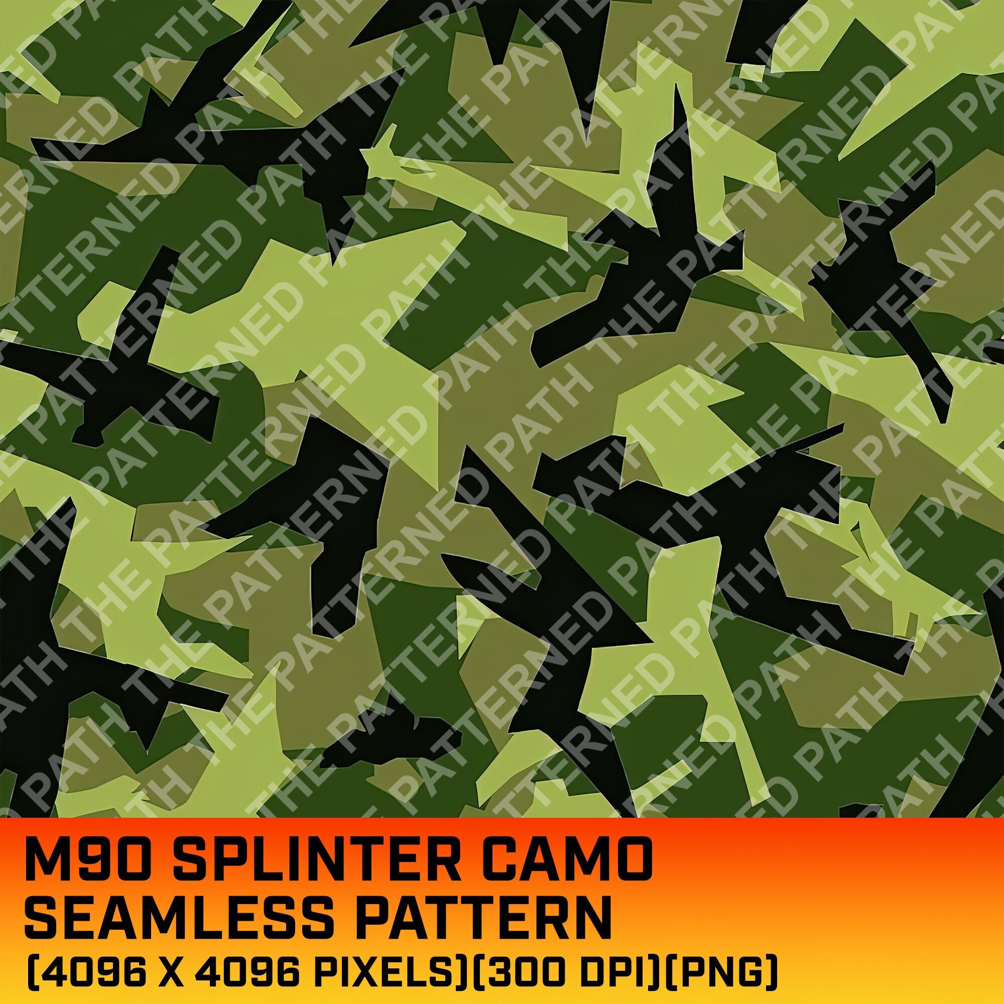 M90 Splinter Camo Digital Seamless Pattern, Army Tactical Camouflage ...