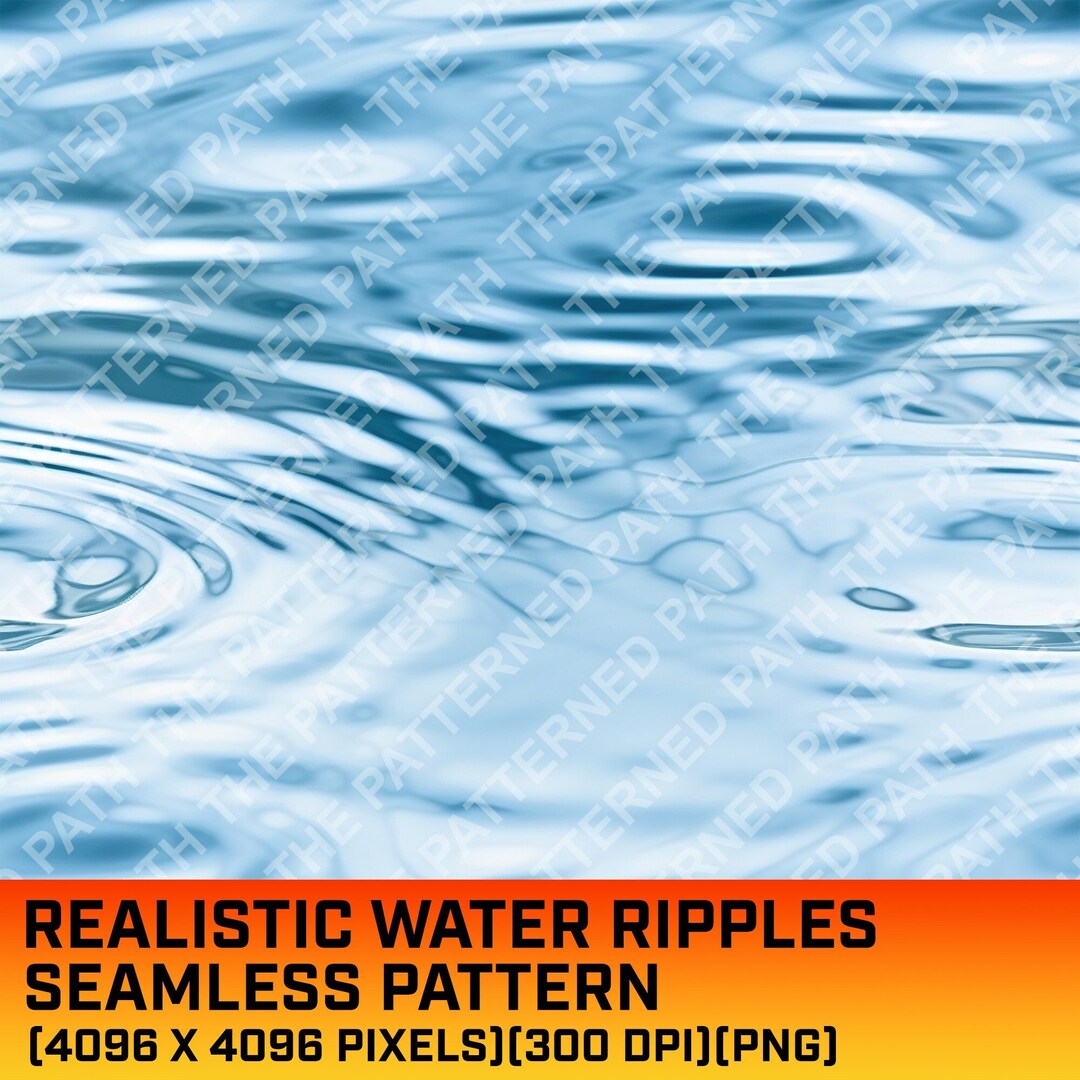 Water Droplets Digital Seamless Pattern, Water Ripples, Seamless Water ...