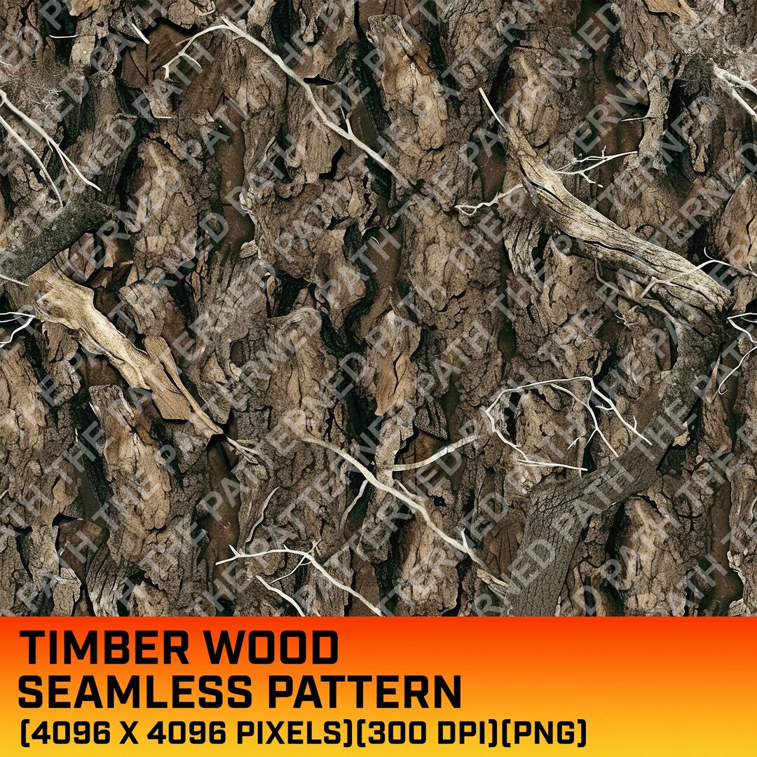 Tree Bark Timber Wood Camouflage Pattern, Digital Paper, Hunting Camo ...