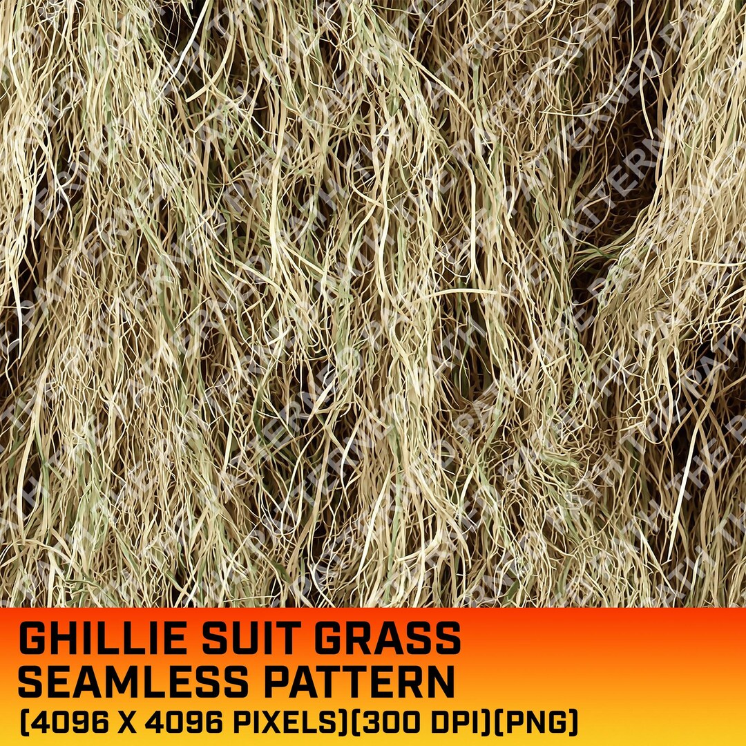 Desert Ghillie Suit Grass Camouflage Digital Pattern, Grass Texture ...