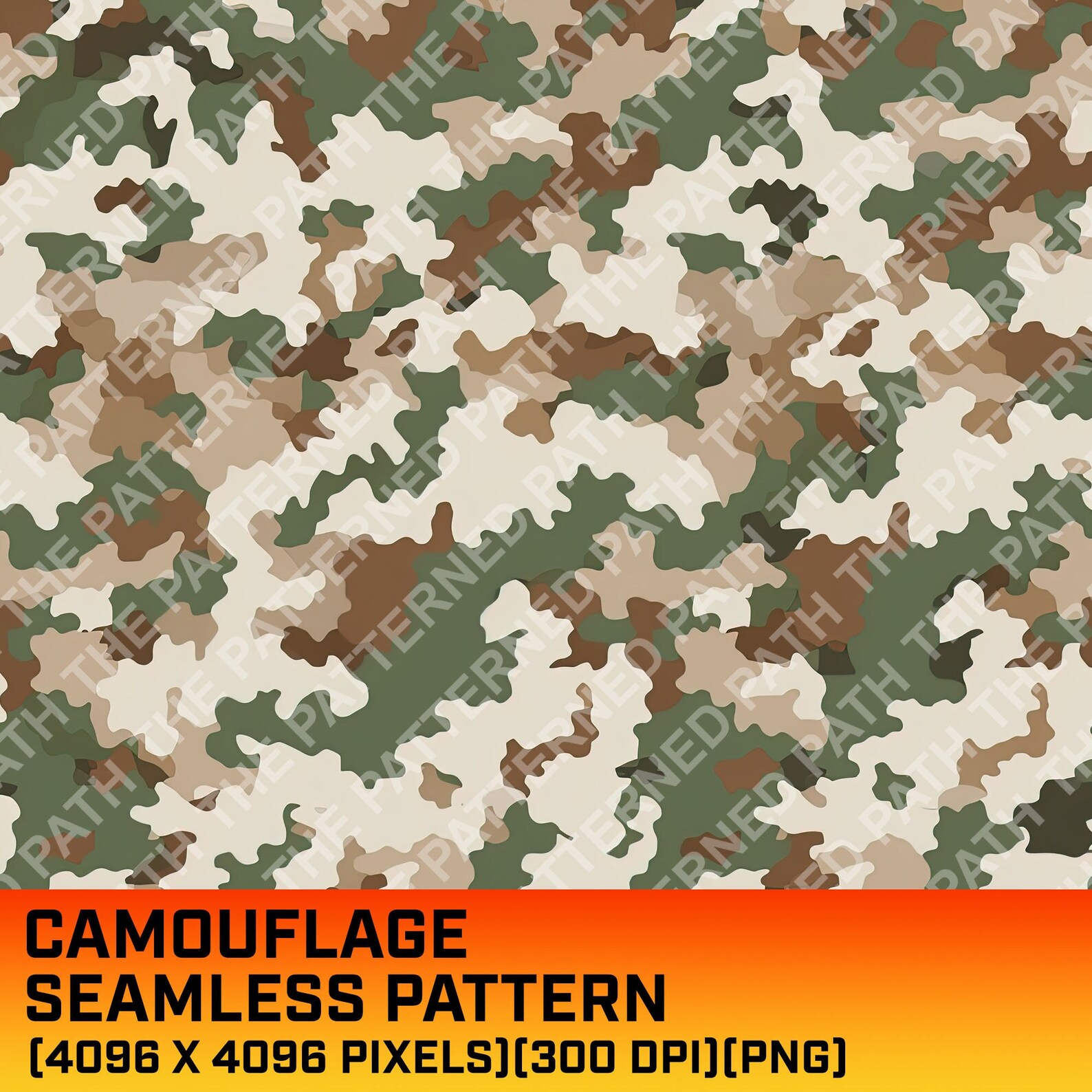 Desert Camo Pattern, Camouflage, Digital Pattern, Seamless Repeating ...