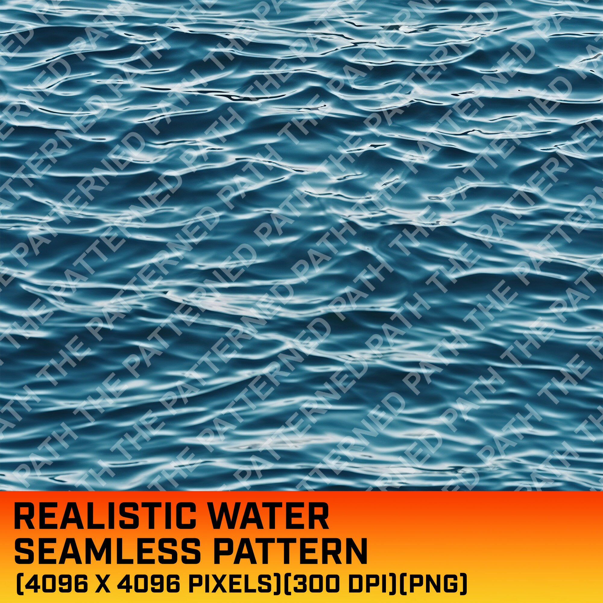 Water Seamless Digital Pattern, Rippling Waves, Ocean Water Digital ...