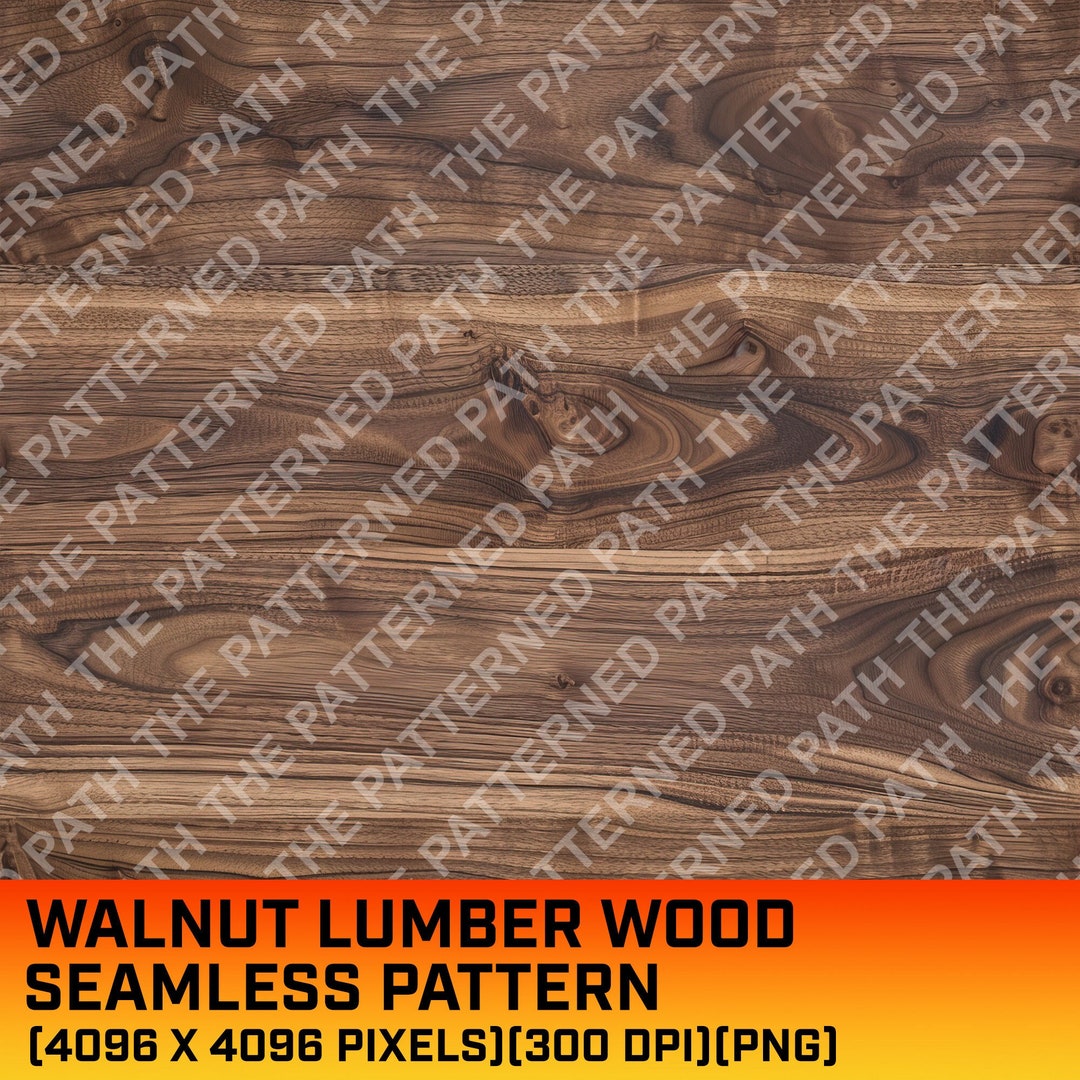 Walnut Lumber Wood Realistic Digital Seamless Pattern, Rustic Wood ...
