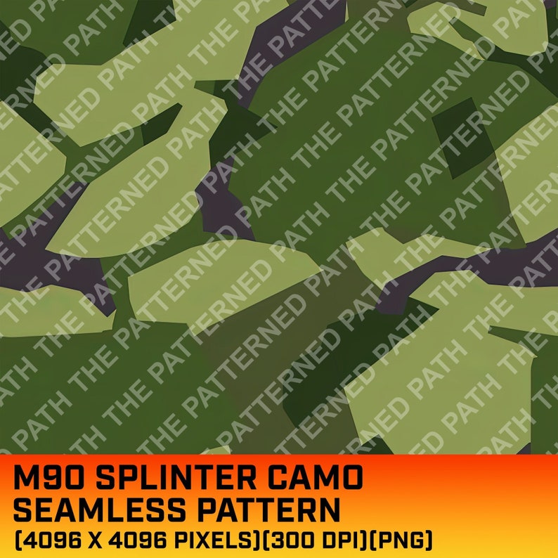M90 Splinter Camo Digital Seamless Pattern, Army Tactical Camouflage ...