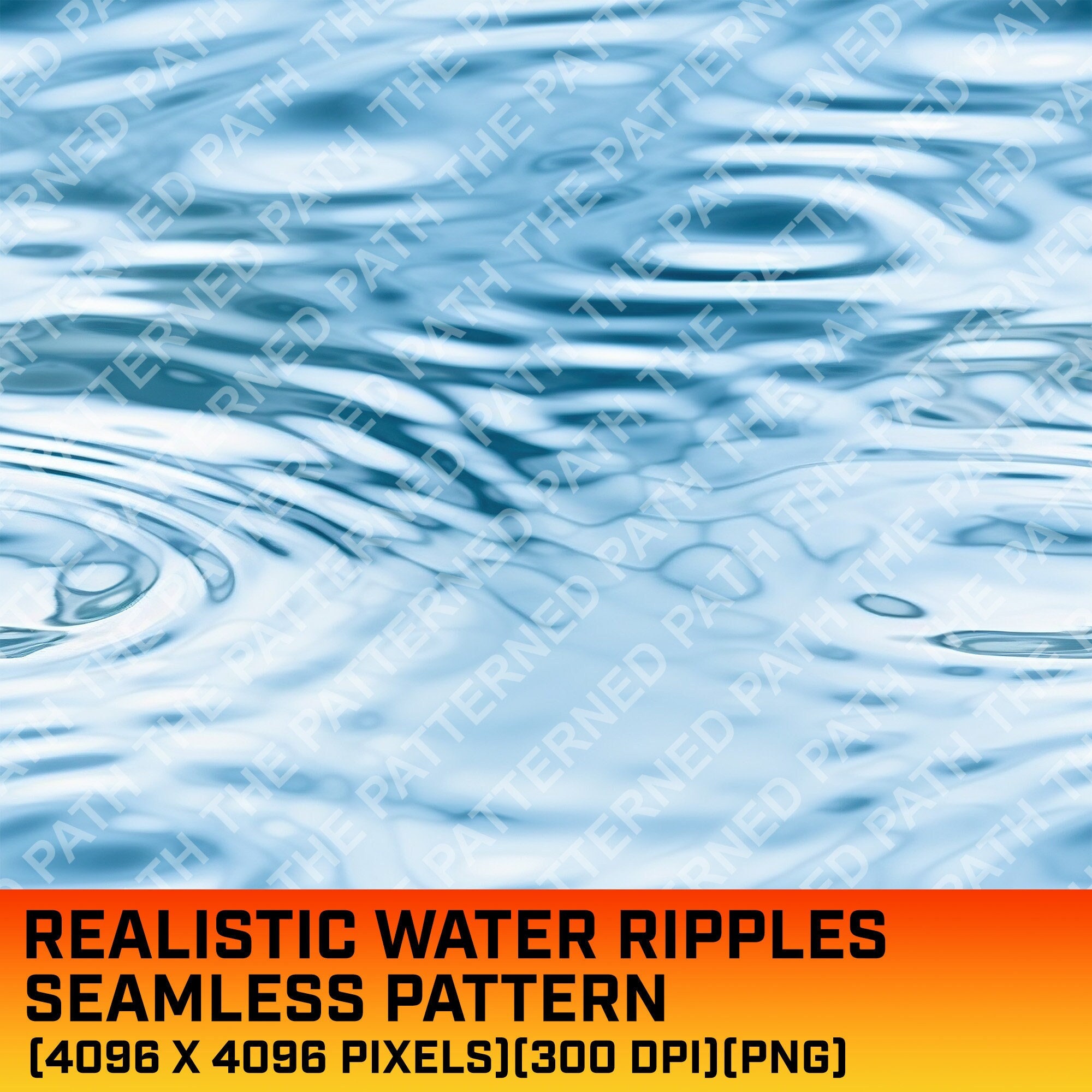 Water Droplets Digital Seamless Pattern, Water Ripples, Seamless Water ...