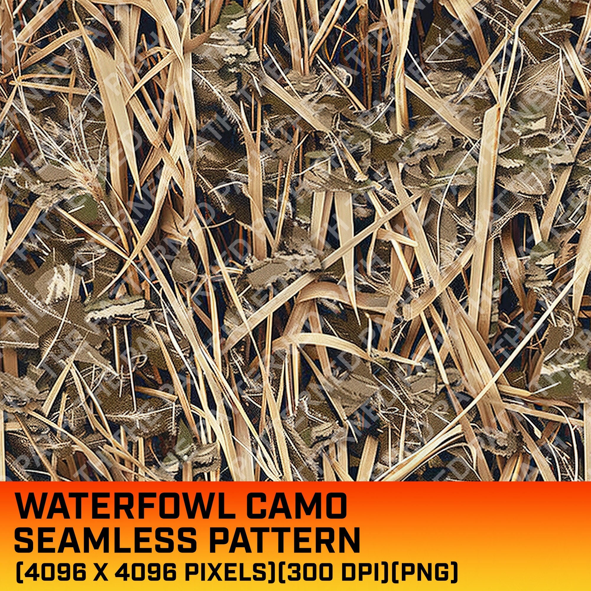 Waterfowl Grass Camouflage Digital Pattern, Seamless Pattern, Hunting ...
