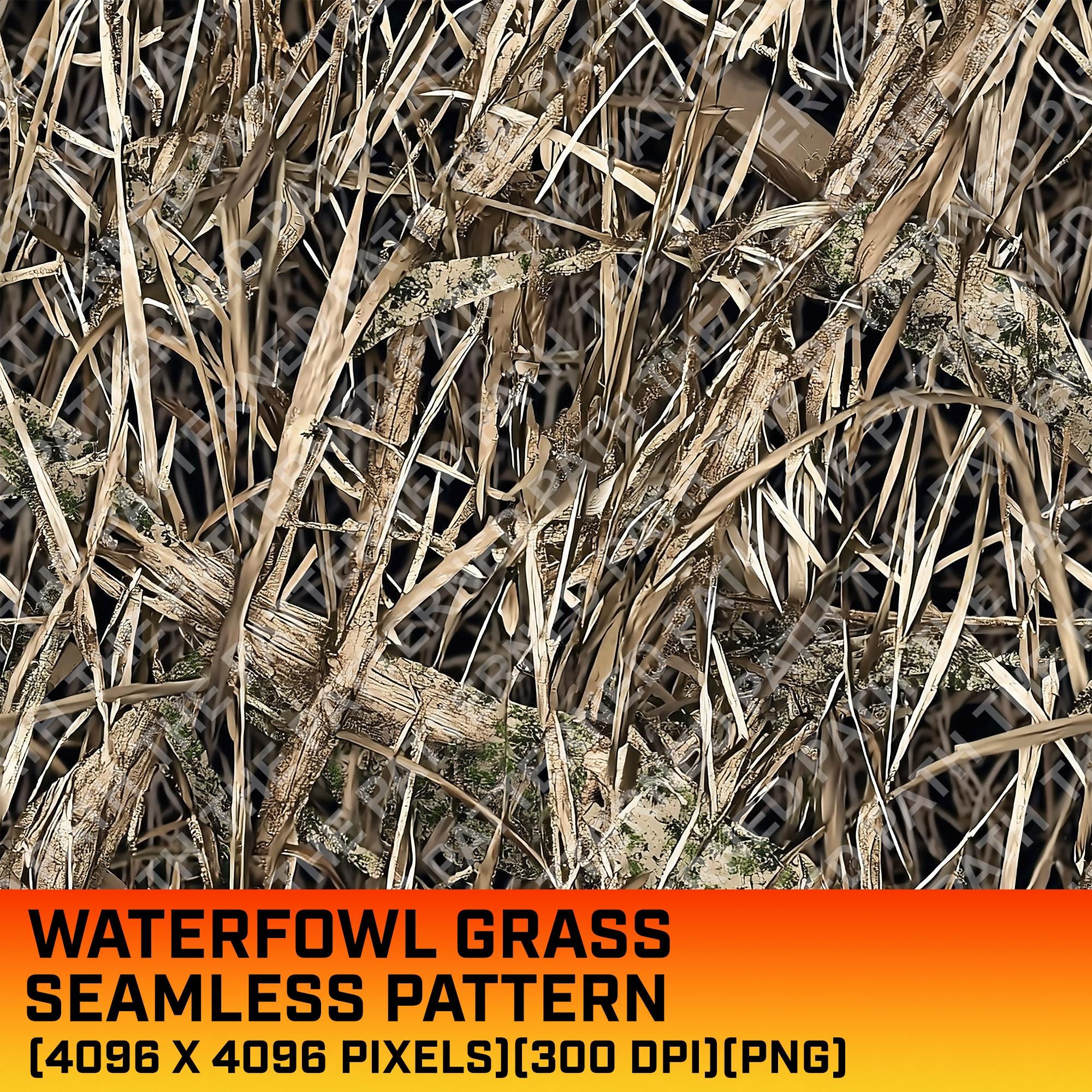 Waterfowl Grass Camouflage Digital Pattern, Seamless Pattern, Hunting ...