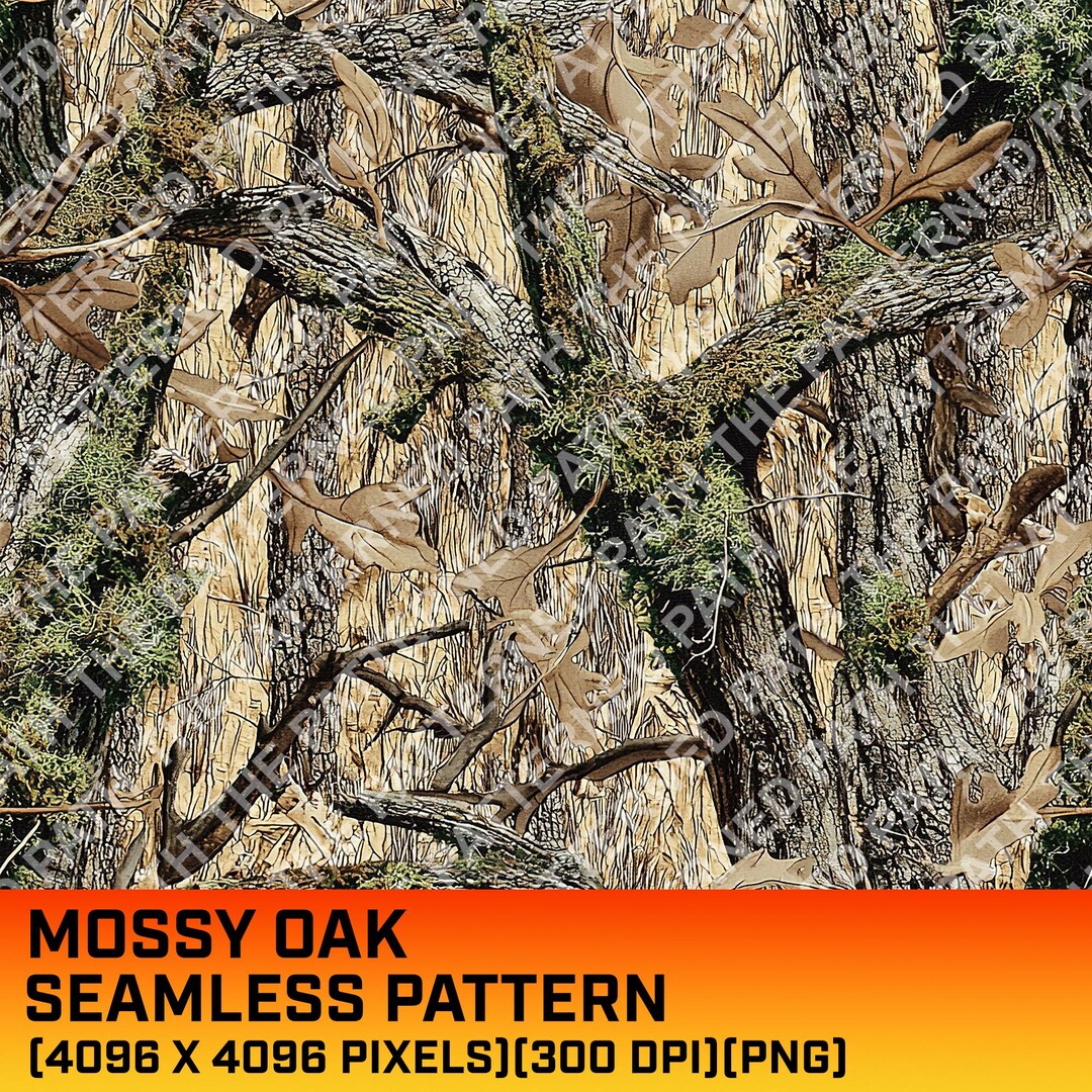 Mossy Oak Tree Camouflage Digital Pattern, Seamless Pattern, Hunting ...