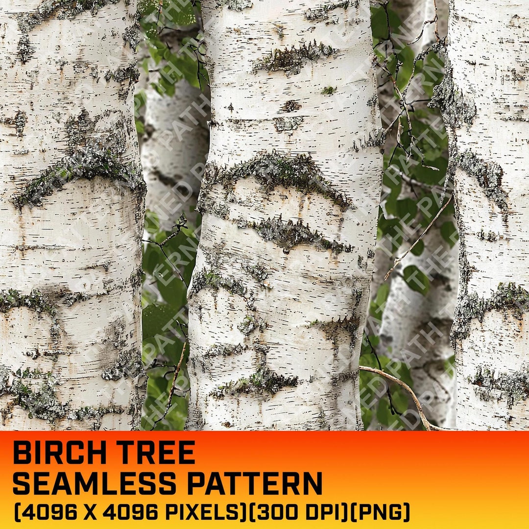 Birch Tree Camouflage Digital Seamless Pattern, Aspen Tree, Hunting ...