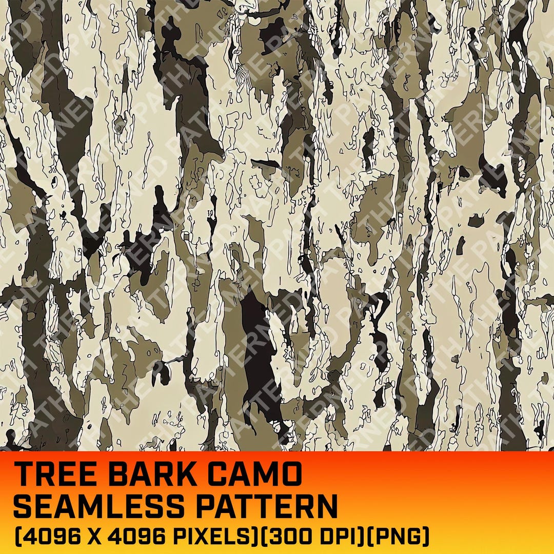 Tree Bark Camouflage Pattern, Digital Paper, Hunting Camo, Hunting Life ...