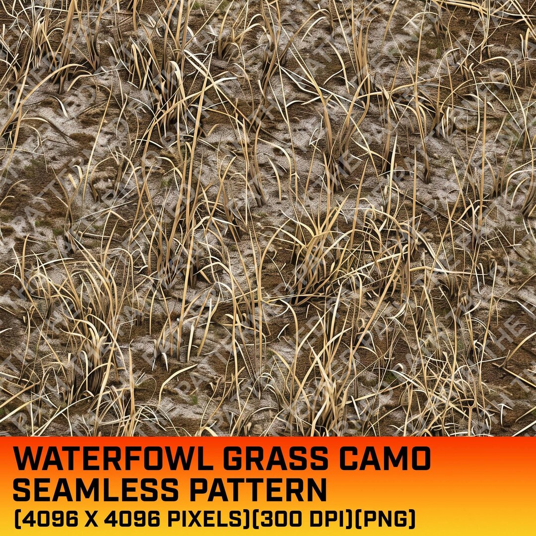 Waterfowl Grass Camouflage Digital Pattern, Wet Mud Pattern, Hunting ...