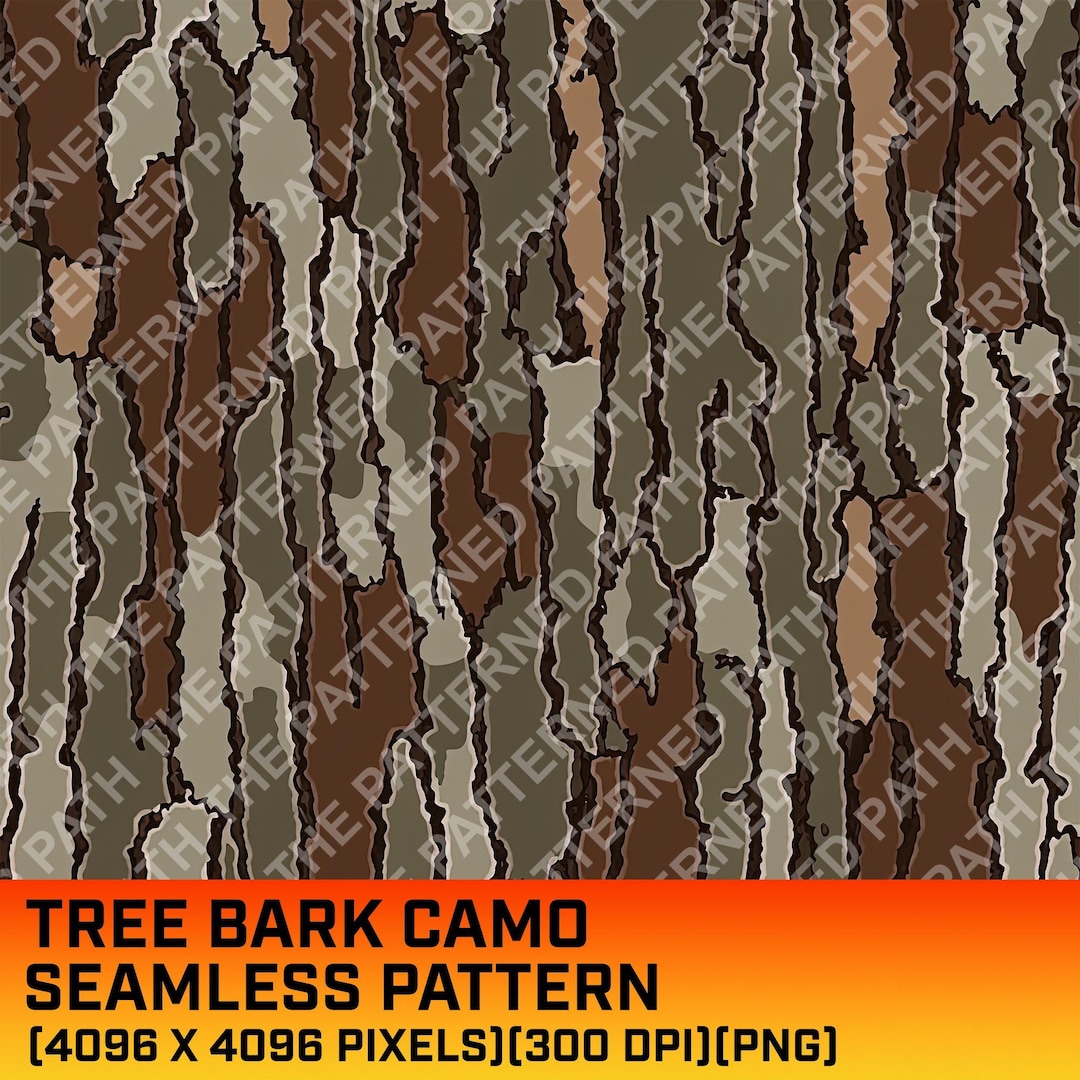 Tree Bark Camouflage Pattern, Digital Paper, Hunting Camo, Hunting Life ...