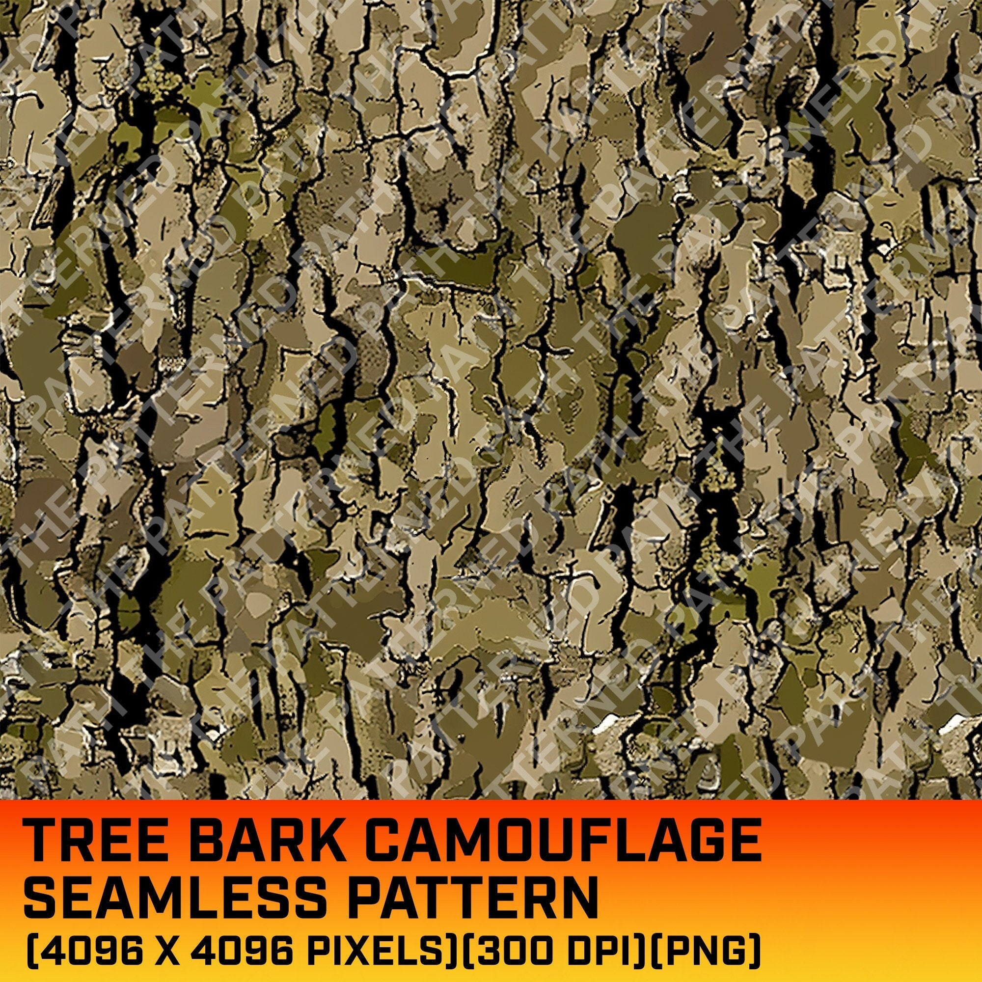 Tree Bark Camouflage Pattern, Digital Paper, Hunting Camo, Hunting Life, Commercial Use, PNG ...
