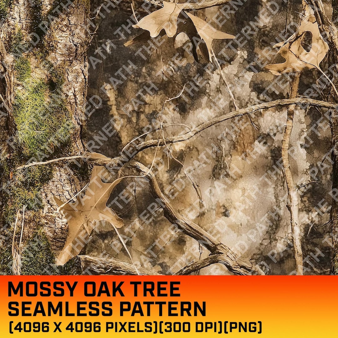 Mossy Oak Tree Camouflage Digital Pattern, Seamless Pattern, Hunting ...