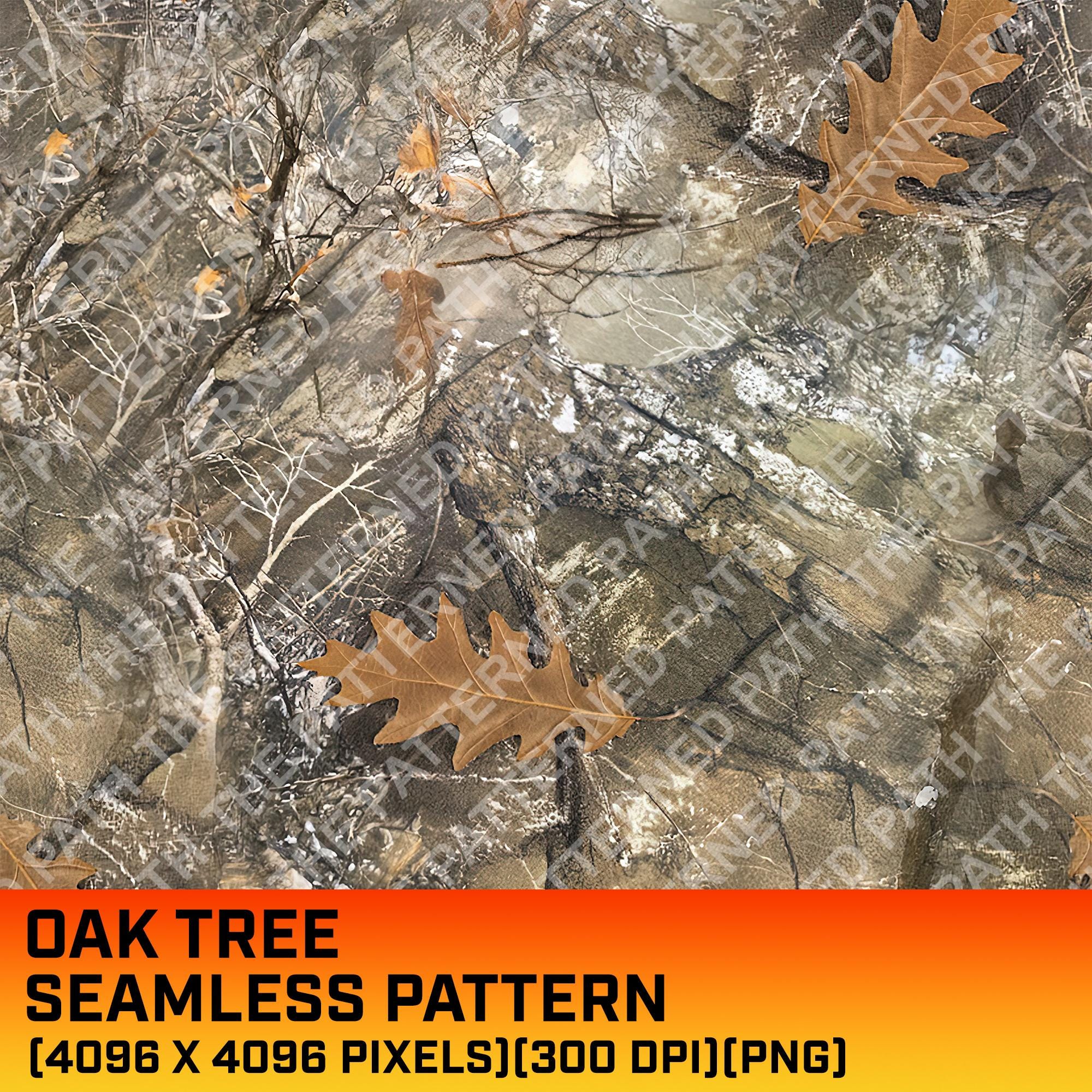 Oak Tree Camouflage Digital Pattern, Seamless Pattern, Hunting Pattern ...