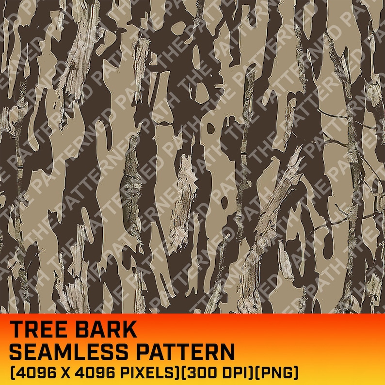 Tree Bark Camouflage Pattern, Digital Paper, Hunting Camo, Hunting Life ...