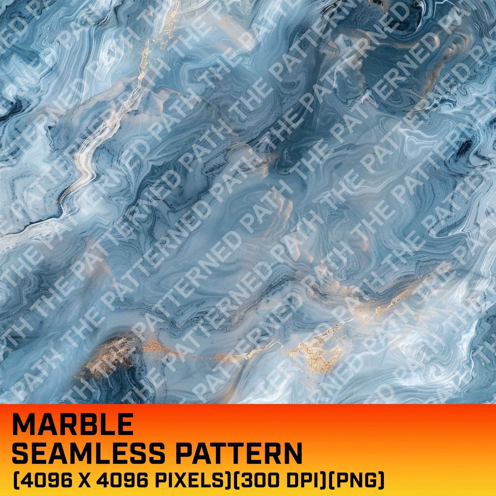 Blue Grey Marble Seamless Background Texture Digital Pattern, Liquid ...