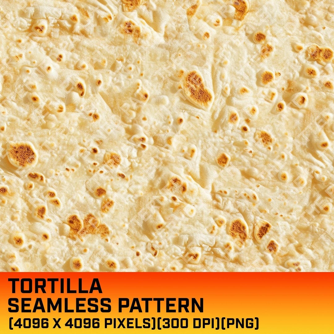 Tortilla Wrap Seamless Digital Pattern, Burrito Tortilla Texture ...