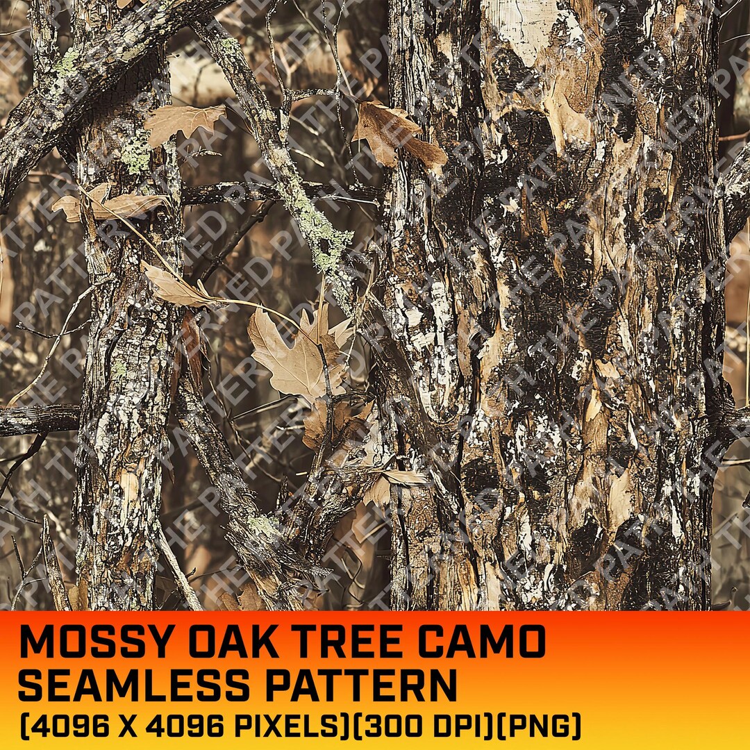 Mossy Oak Tree Camouflage Digital Pattern, Seamless Pattern, Hunting ...