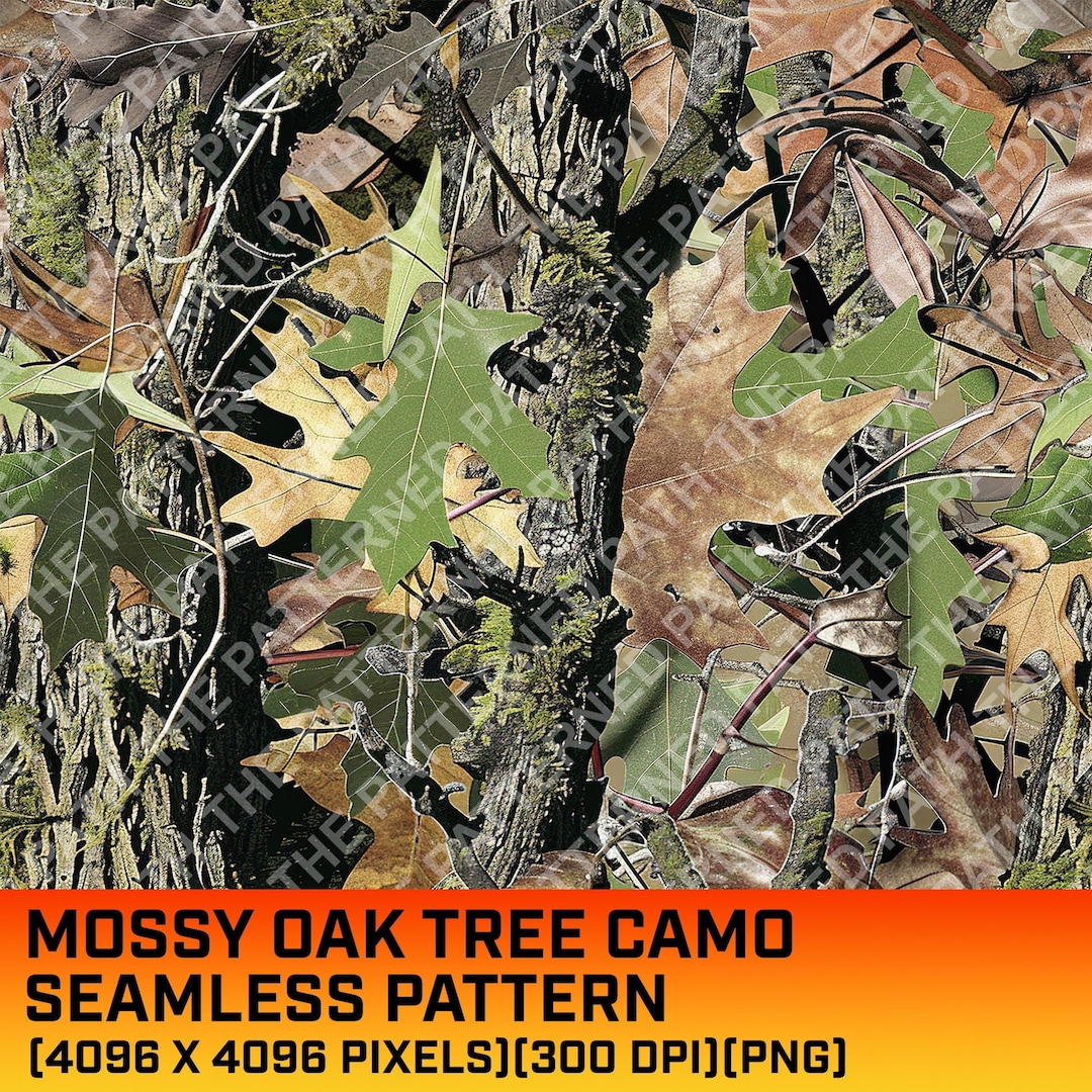 Mossy Oak Tree Camouflage Digital Pattern, Seamless Pattern, Hunting ...