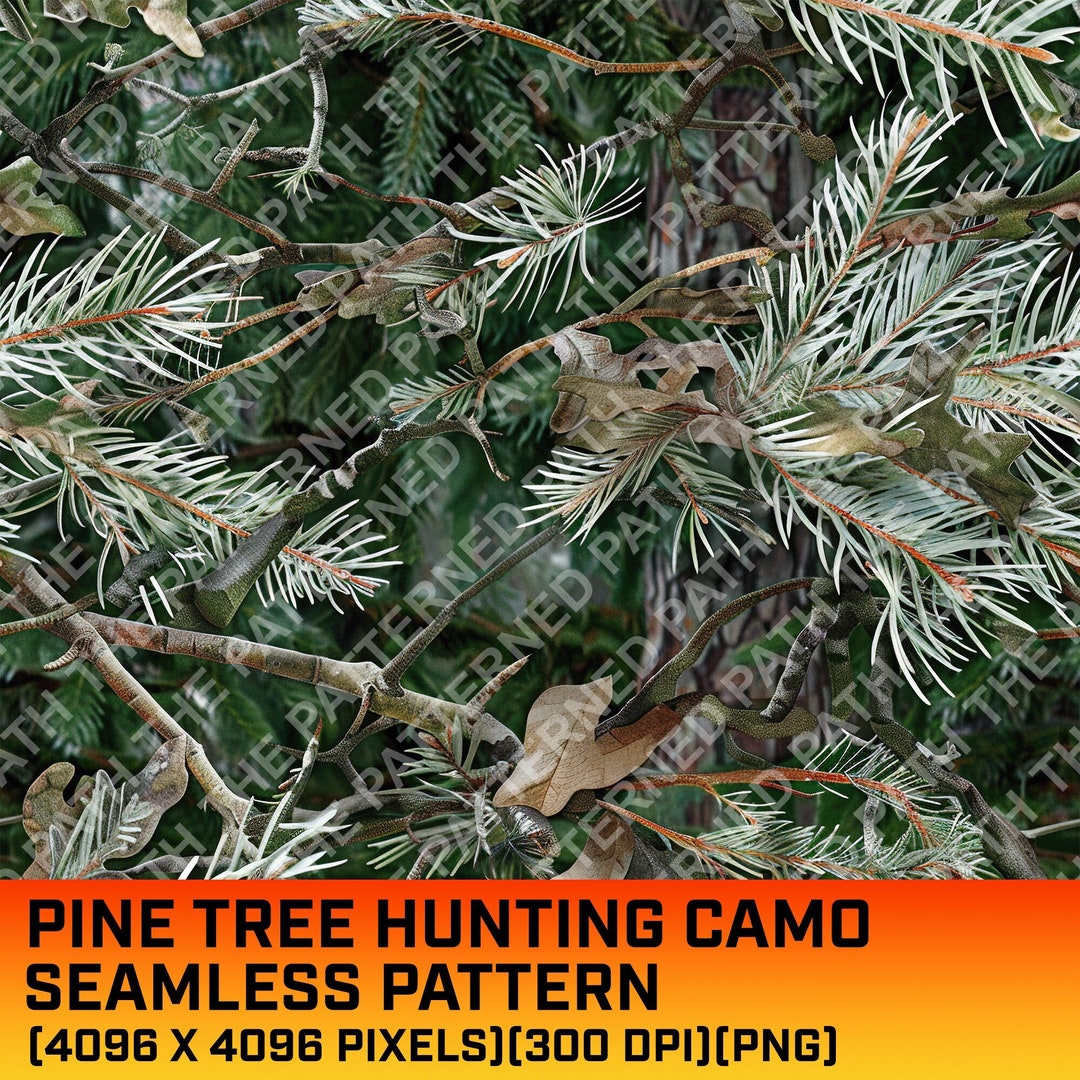Pine Tree Camouflage Digital Pattern Seamless Pattern Hunting Pattern