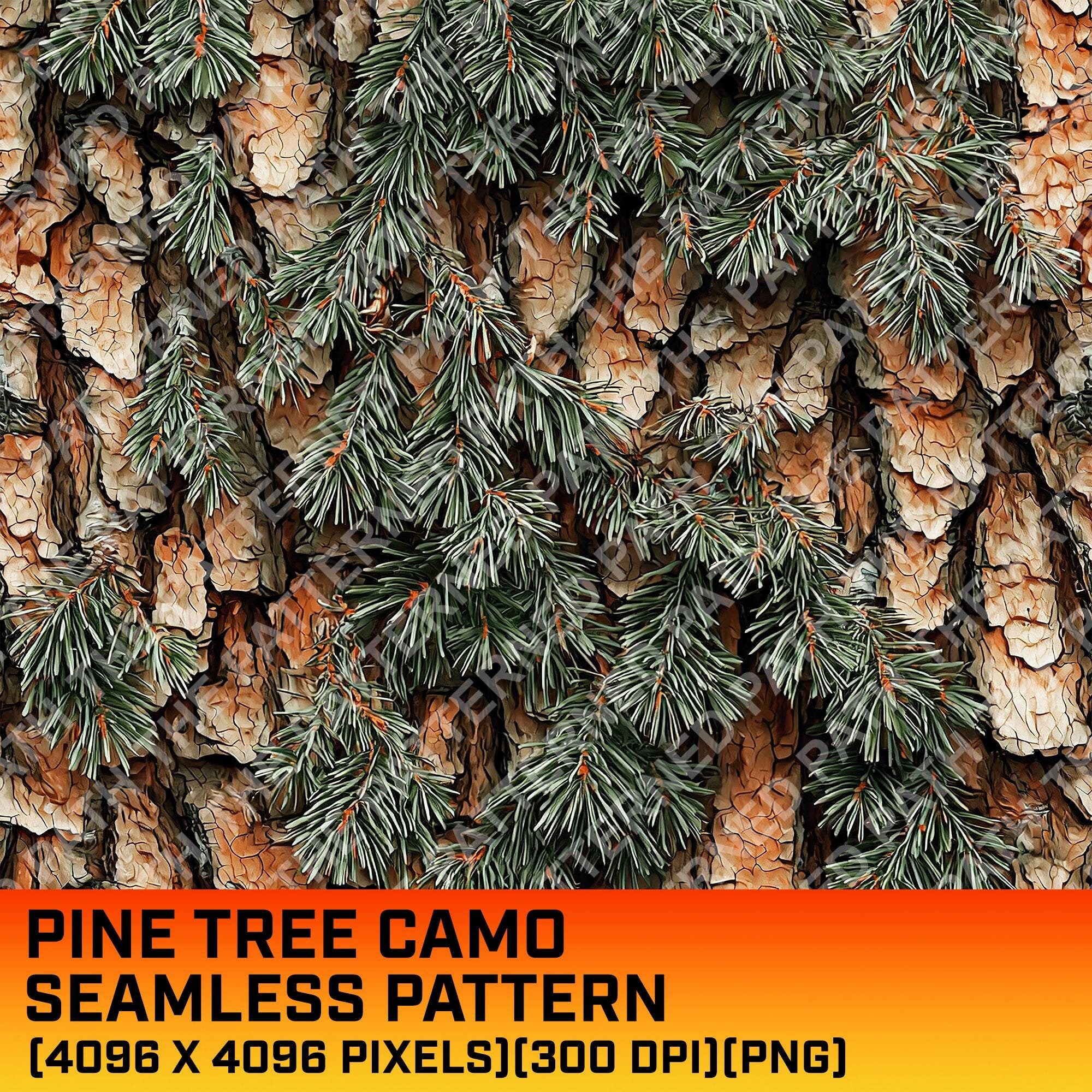 Pine Tree Camouflage Digital Pattern, Seamless Pattern, Hunting Pattern ...
