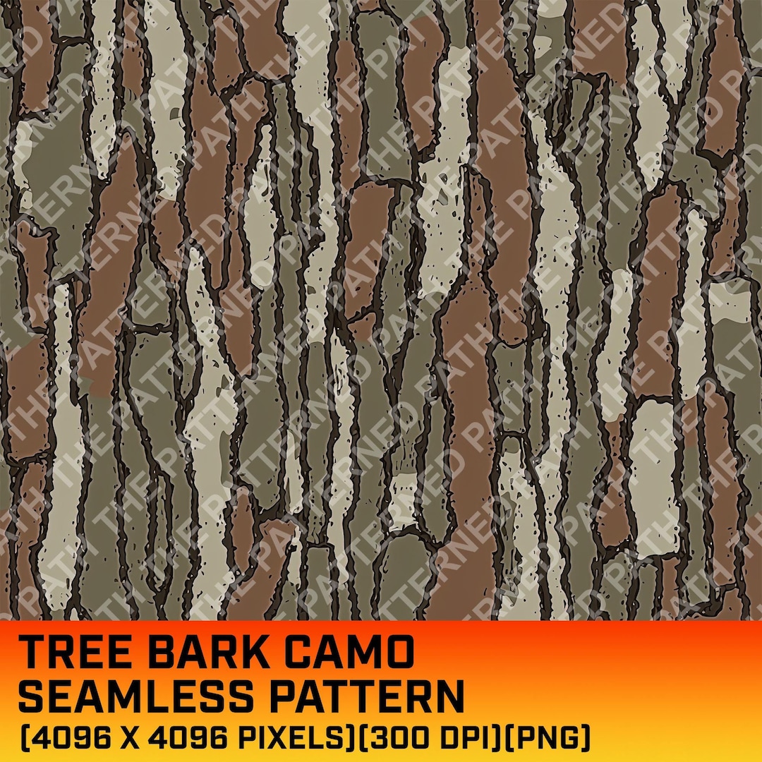 Tree Bark Camouflage Pattern, Digital Paper, Hunting Camo, Hunting Life, Commercial Use, PNG ...