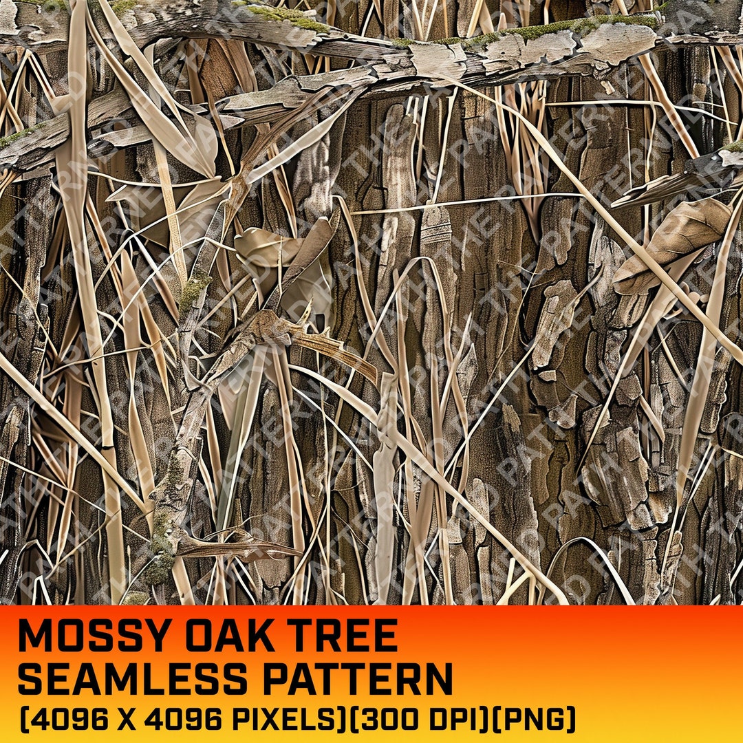Mossy Oak Tree Camouflage Digital Pattern, Seamless Pattern, Hunting ...