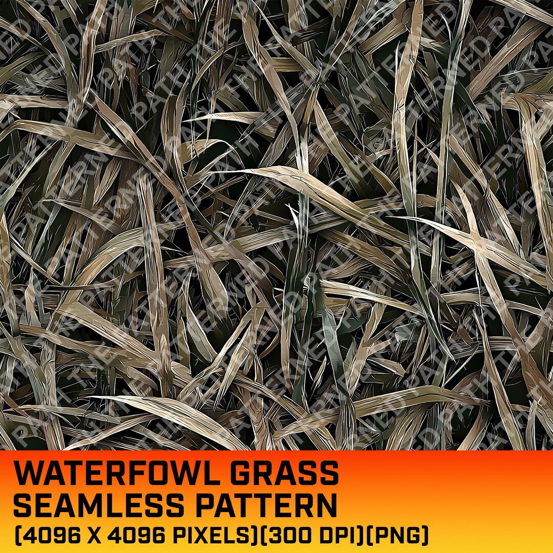 Shadow Waterfowl Grass Blades Camouflage Digital Pattern, Hunting ...