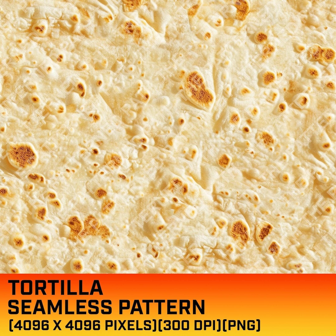 Tortilla Wrap Seamless Digital Pattern, Burrito Tortilla Texture ...