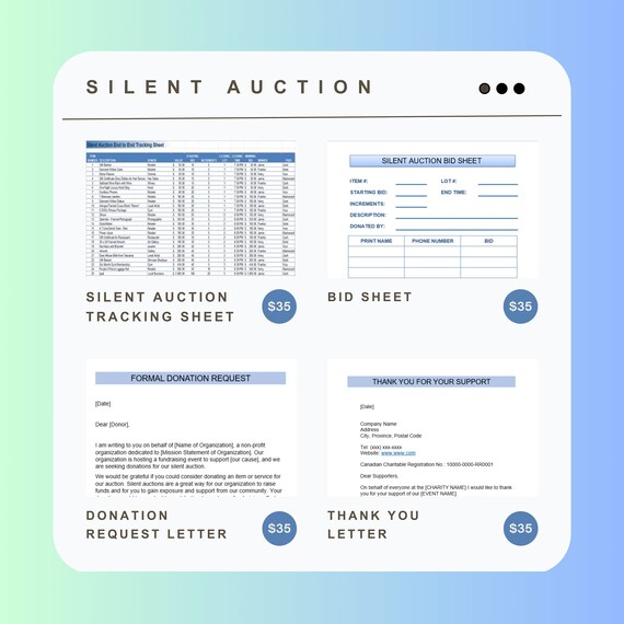 Silent Auction Bidder Registration Form