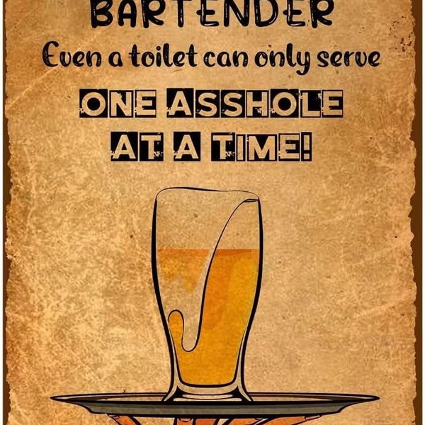 Bartender Sign - Etsy