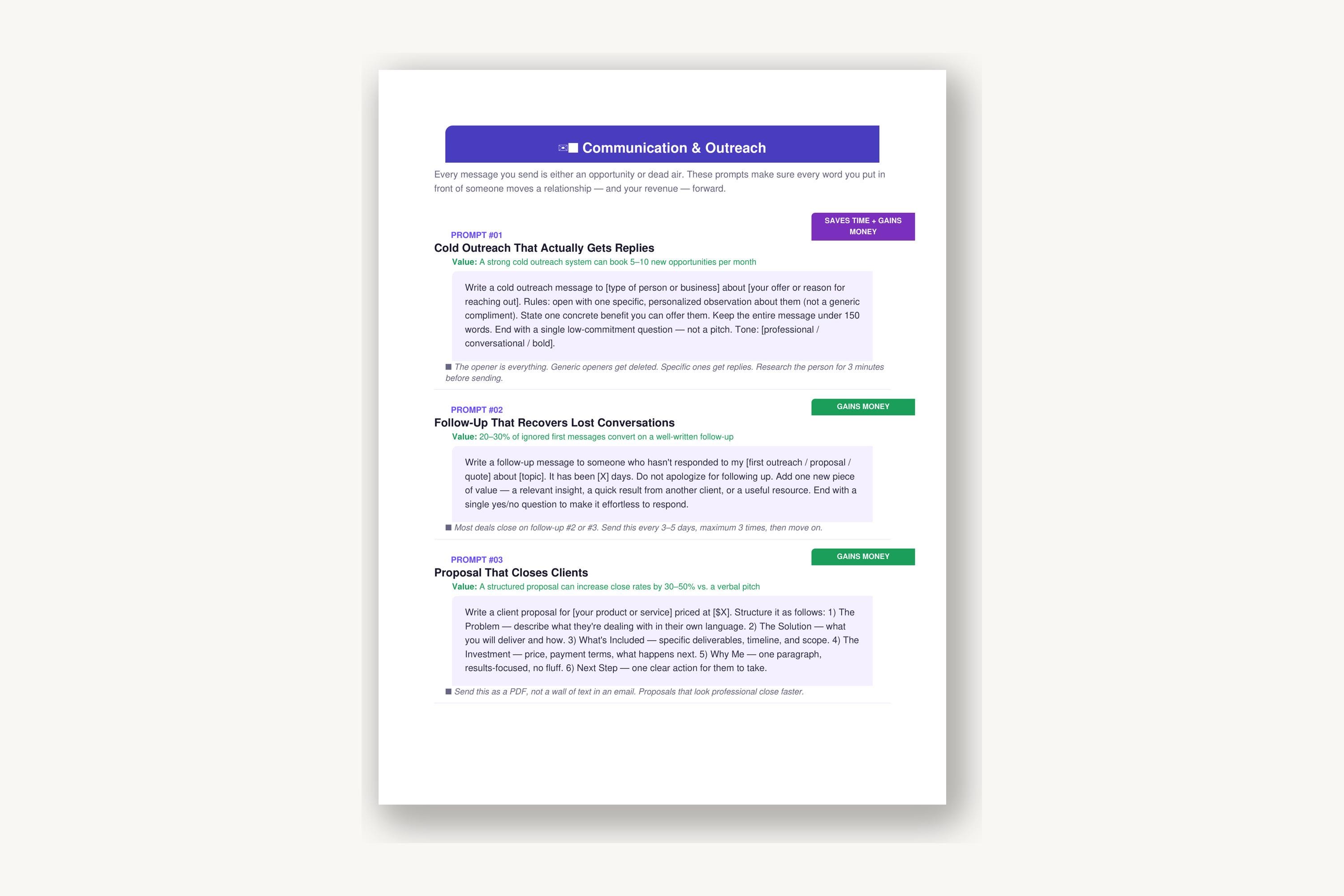 50 AI Prompts for Entrepreneurs | Chatgpt Claude Gemini Prompt Pack ...