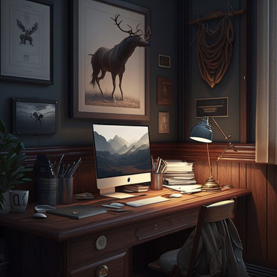 Home Office Virtual Backgrounds (3 Pack) - Ideal for Home, Office ...