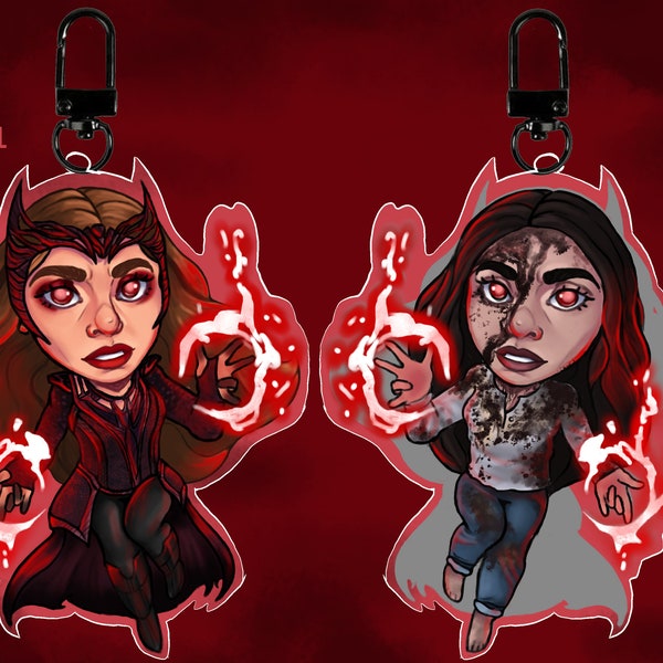 Scarlet Witch Keychain - Etsy