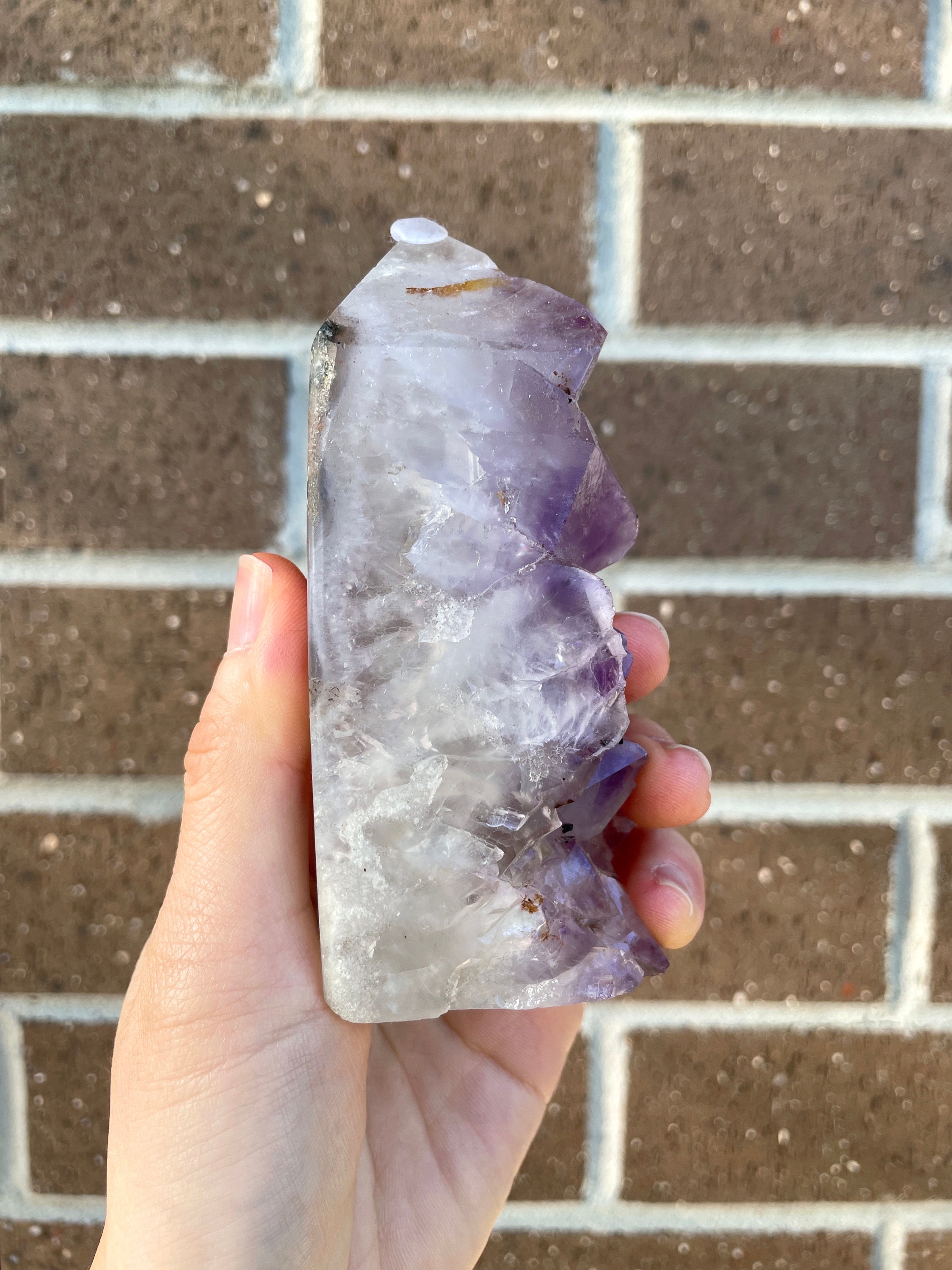 Chunky Amethyst Cluster Tower - Raw Face Purple Amethyst Crystal ...