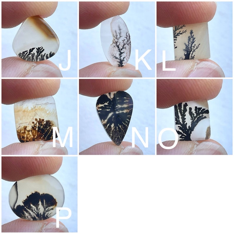 1pc 11-18mm Scenic Agate Cabochon - Free Form Dendritic Landscape ...