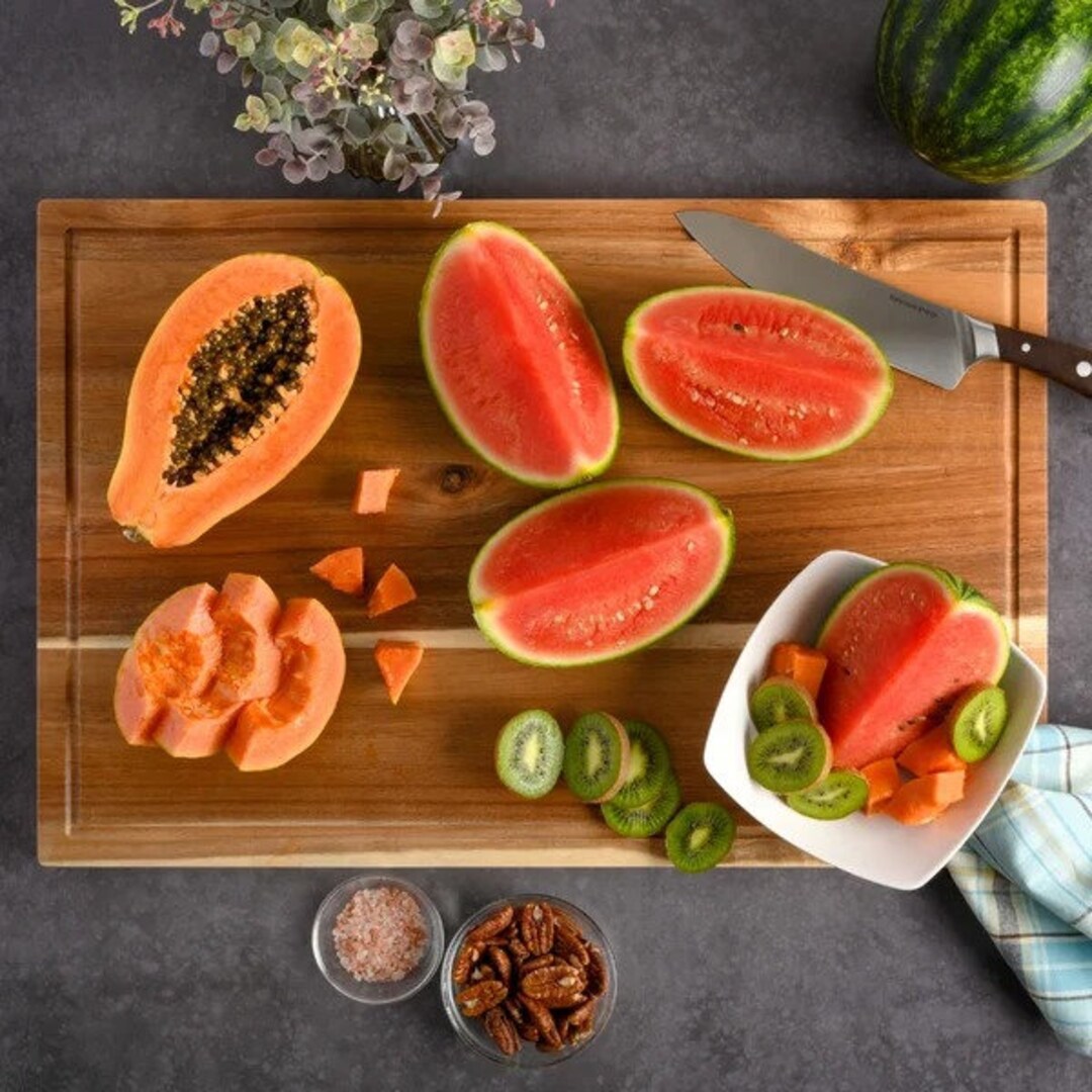 24'x16' Extra-large Acacia Wood Cutting Board Modern - Etsy